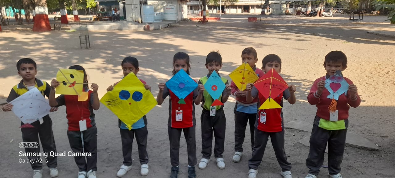 CA- 6 Kite making with message on it for UKG students. – BHS Bagikhana ...